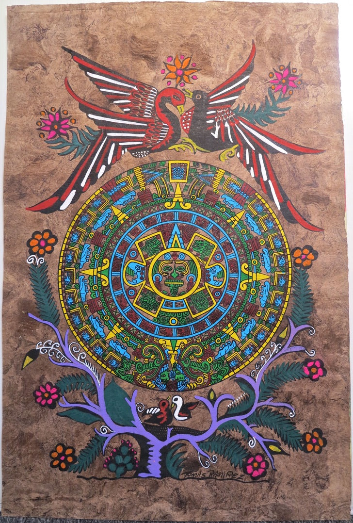 T. Ramirez - original works on handmade amate paper - image E – MLA Gallery